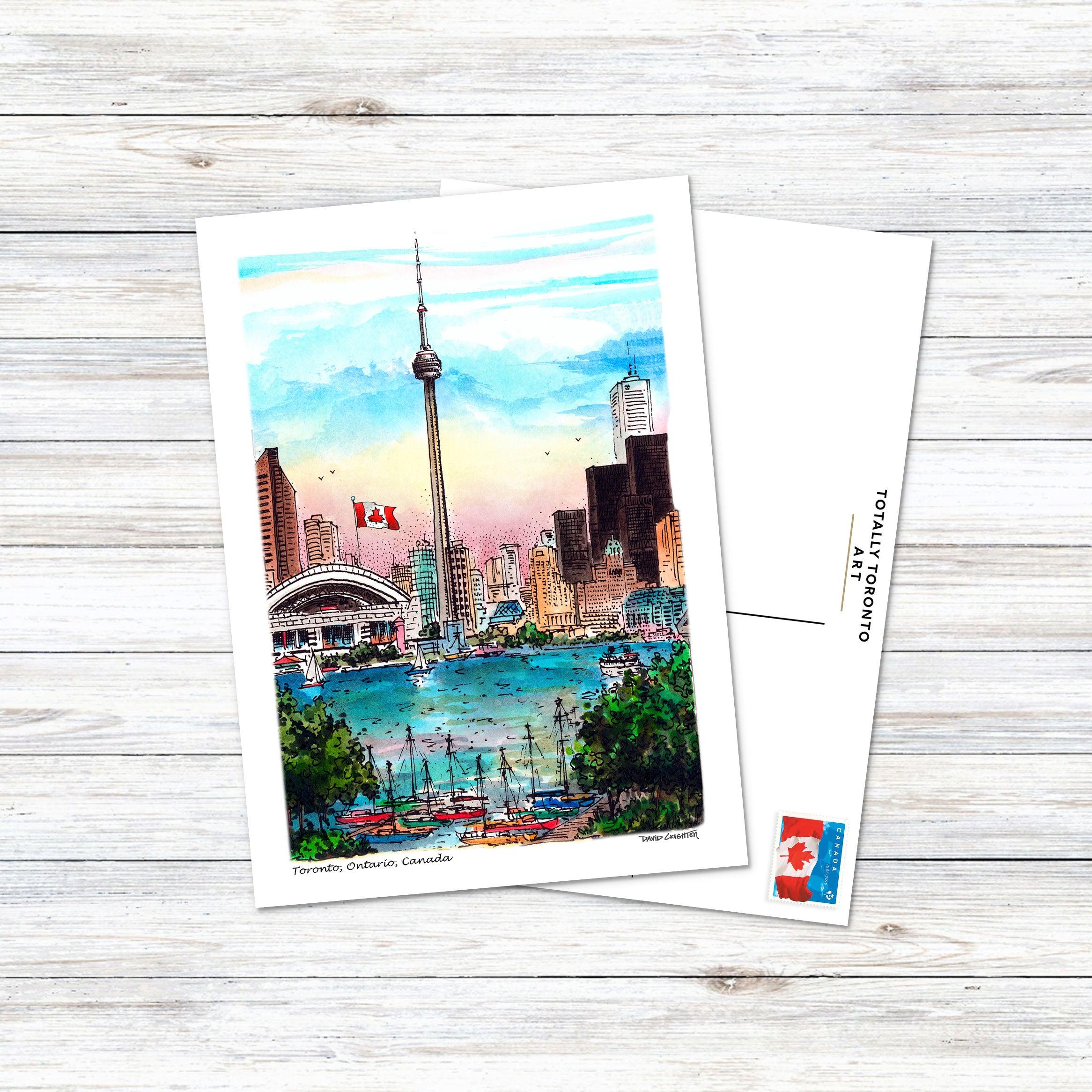 Toronto CN Tower Postcard | Totally Toronto Art