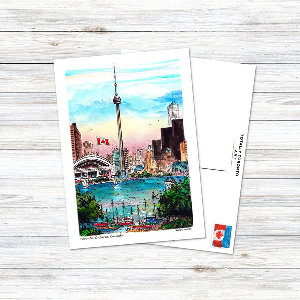Toronto CN Tower Postcard | Totally Toronto Art