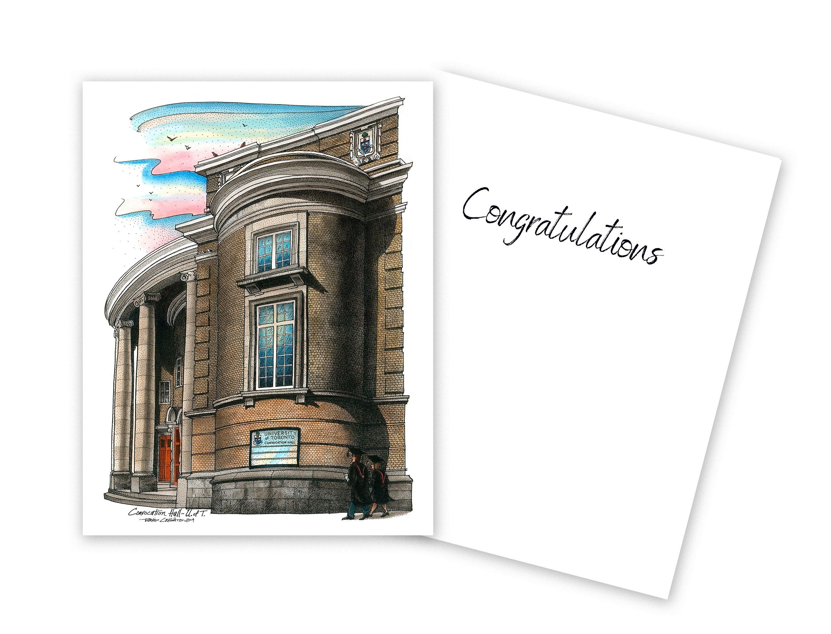U of T - Convocation Hall Graduation Card - Totally Toronto Art Inc.